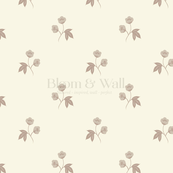Blakely Floral Sprig Butter Mauve Wallpaper – Bloom & Wall