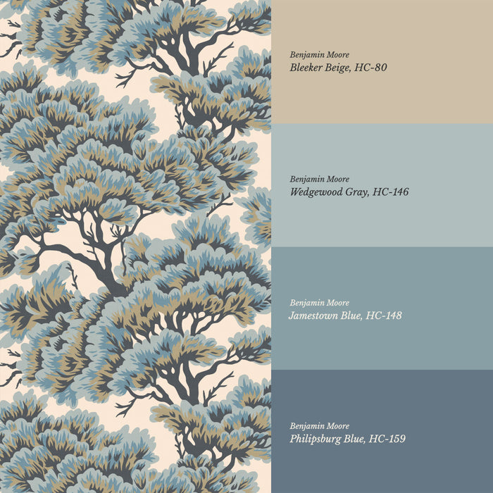 Sutton Umbria Woods Blue Sky Wallpaper – Bloom & Wall