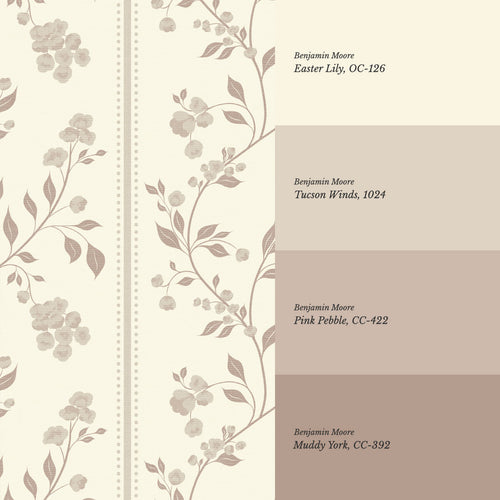Cataleya Trailing Stripes Rose Dust Wallpaper – Bloom & Wall