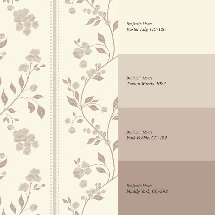 Cataleya Trailing Stripes Rose Dust Wallpaper – Bloom & Wall