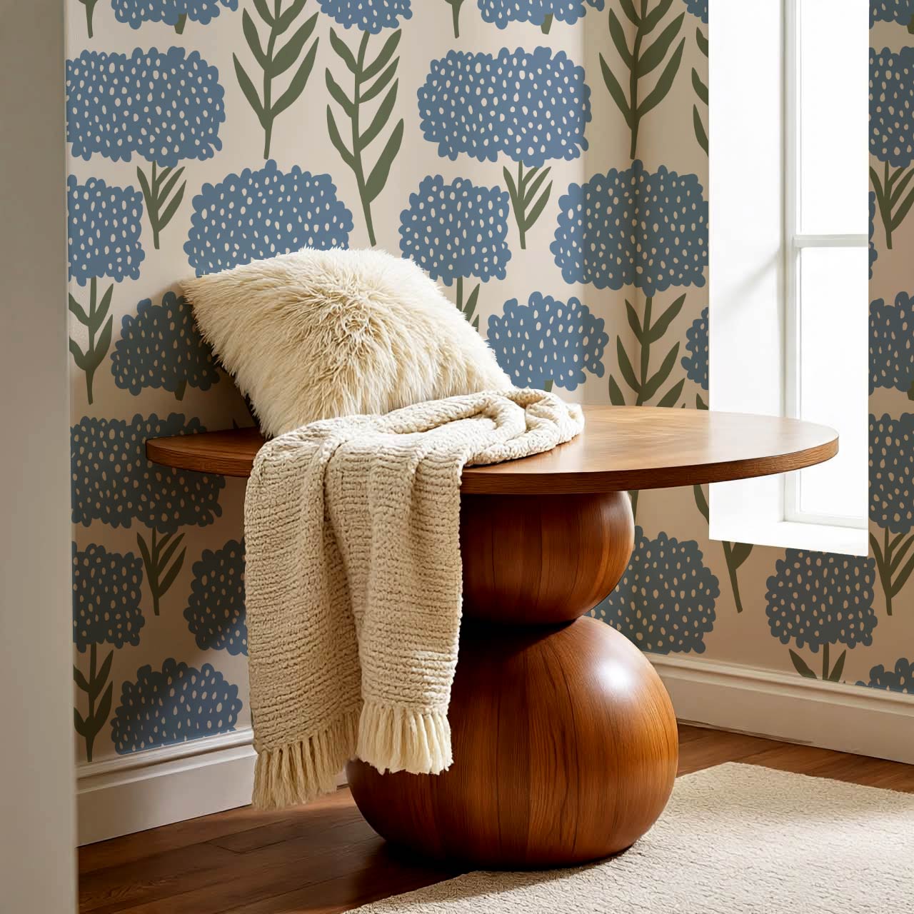 Charlotte Folk Blossom Cloud Forest Wallpaper – Bloom & Wall