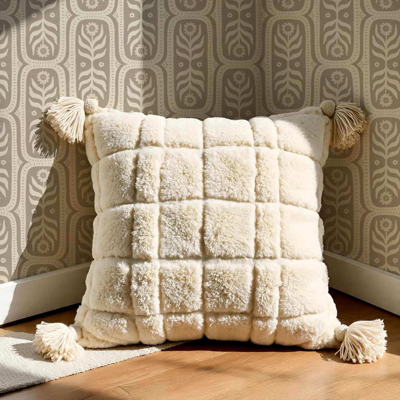 Edenora Cottagecore Taupe Wallpaper – Bloom & Wall