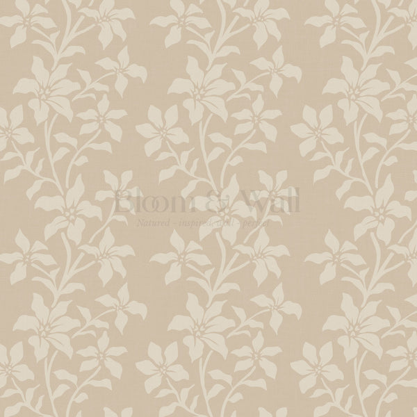 Fossette Botanical Vines Beige Wallpaper – Bloom & Wall