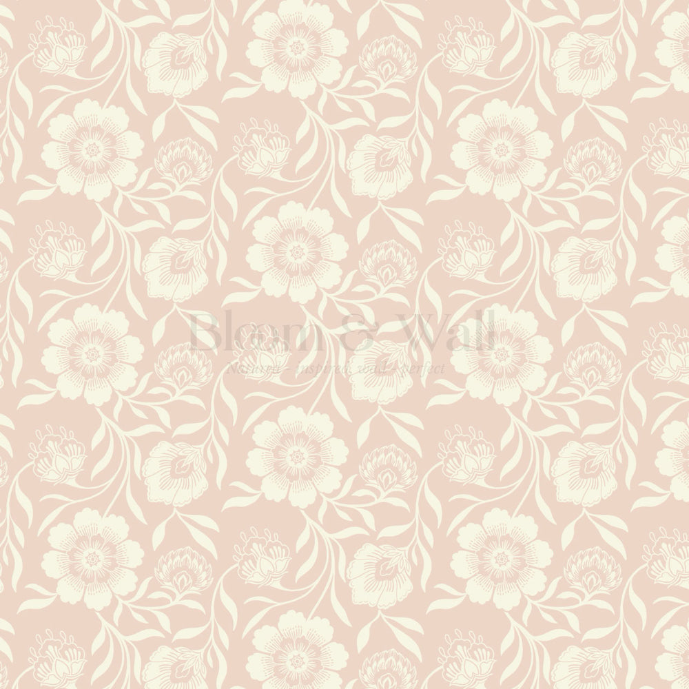 Grace Botanicals Blush Wallpaper – Bloom & Wall