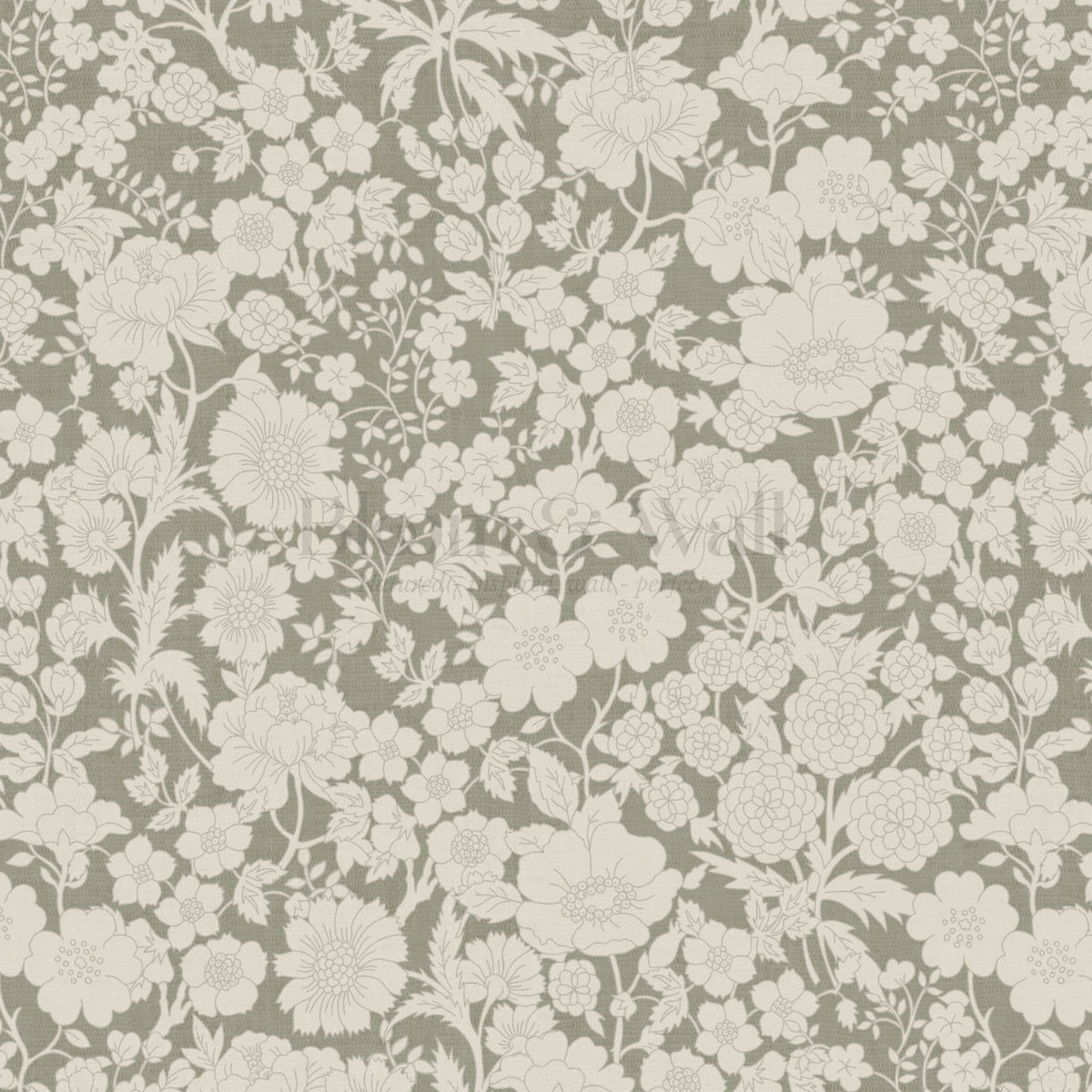 Lea Olive Wildflowers Wallpaper – Bloom & Wall
