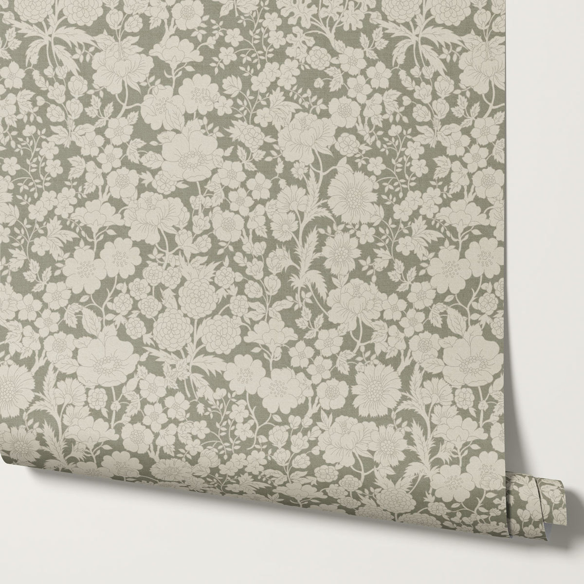 Lea Olive Wildflowers Wallpaper – Bloom & Wall