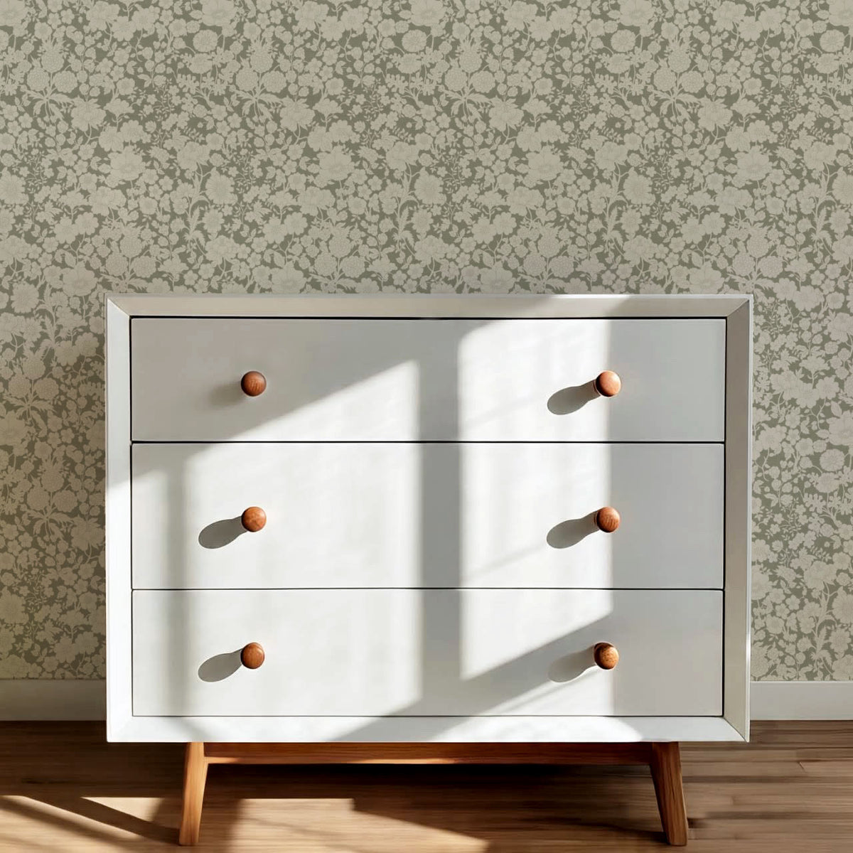 Lea Olive Wildflowers Wallpaper – Bloom & Wall