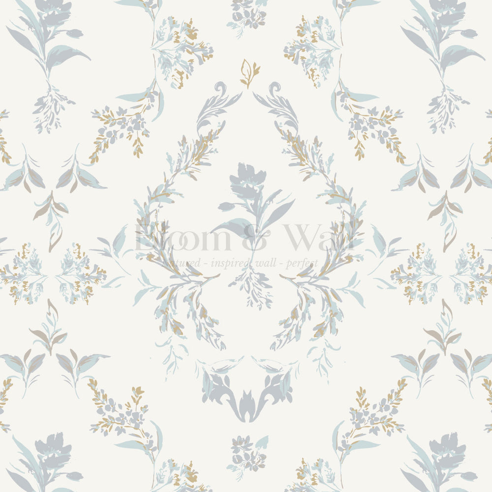 Lia Faded Opulence Dove Gold Wallpaper – Bloom & Wall