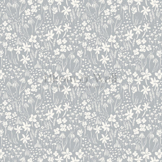 Londyn Floating Meadows French Blue Wallpaper – Bloom & Wall