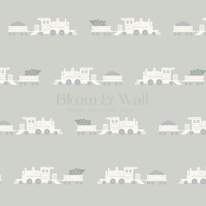 Marco Train Rider Sea Salt Wallpaper – Bloom & Wall