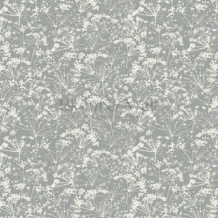 Matilda Pressed Queen Anne's Lace Smoke Wallpaper – Bloom & Wall