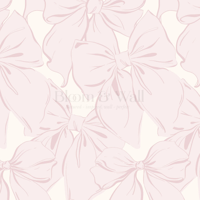 Nevaeh Large Bows Pink Wallpaper – Bloom & Wall