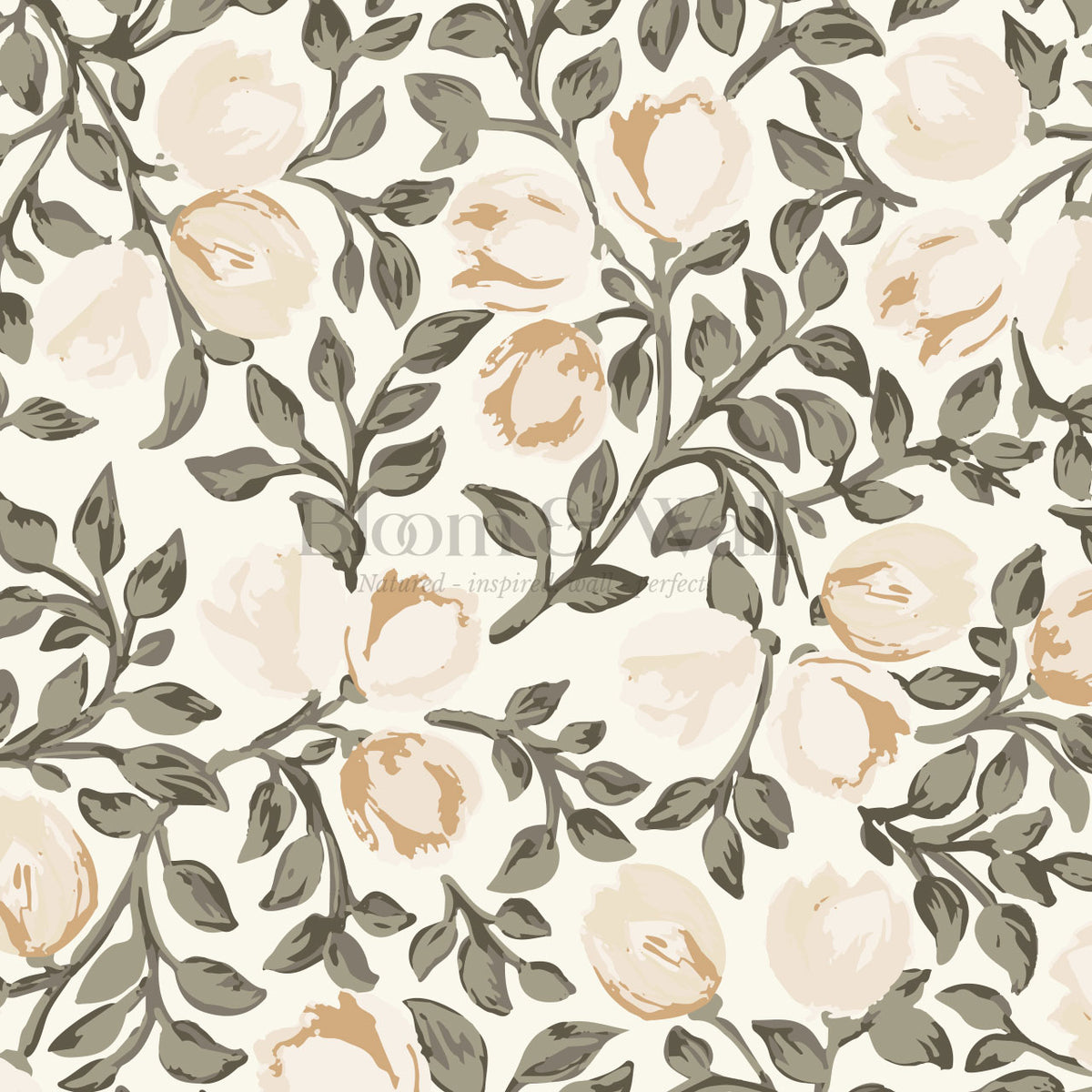 Novus Cream Blooms Wallpaper – Bloom & Wall