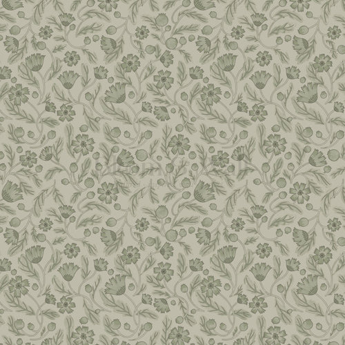 Odile Frenchie Blooms Sage Wallpaper – Bloom & Wall