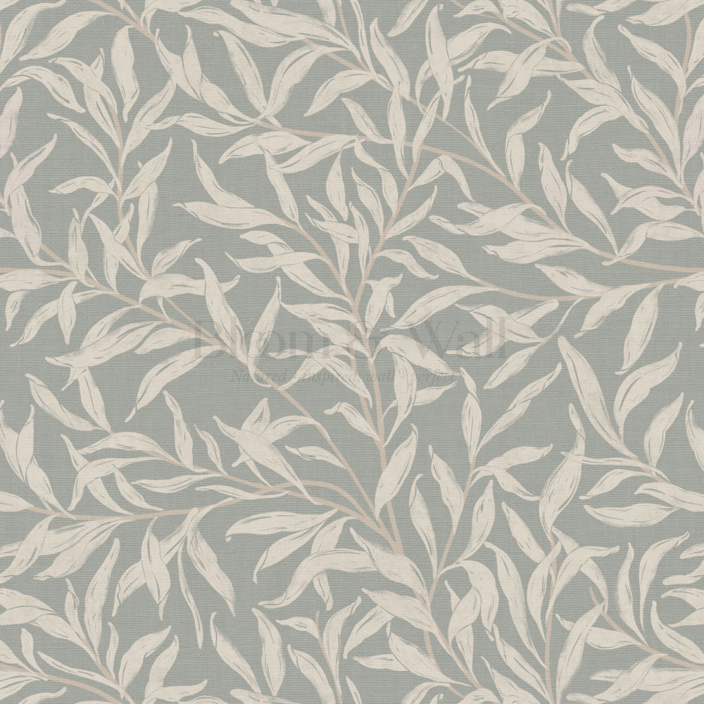 Raya Large Willowmere Vines Stone Sage Wallpaper – Bloom & Wall