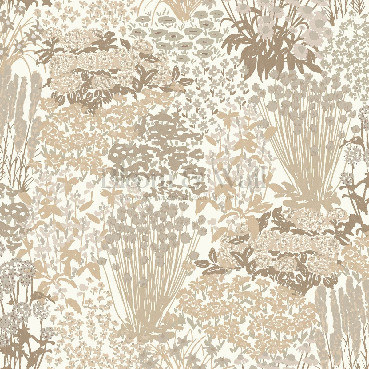Reese Garden Bloom Natural Beige Wallpaper – Bloom & Wall